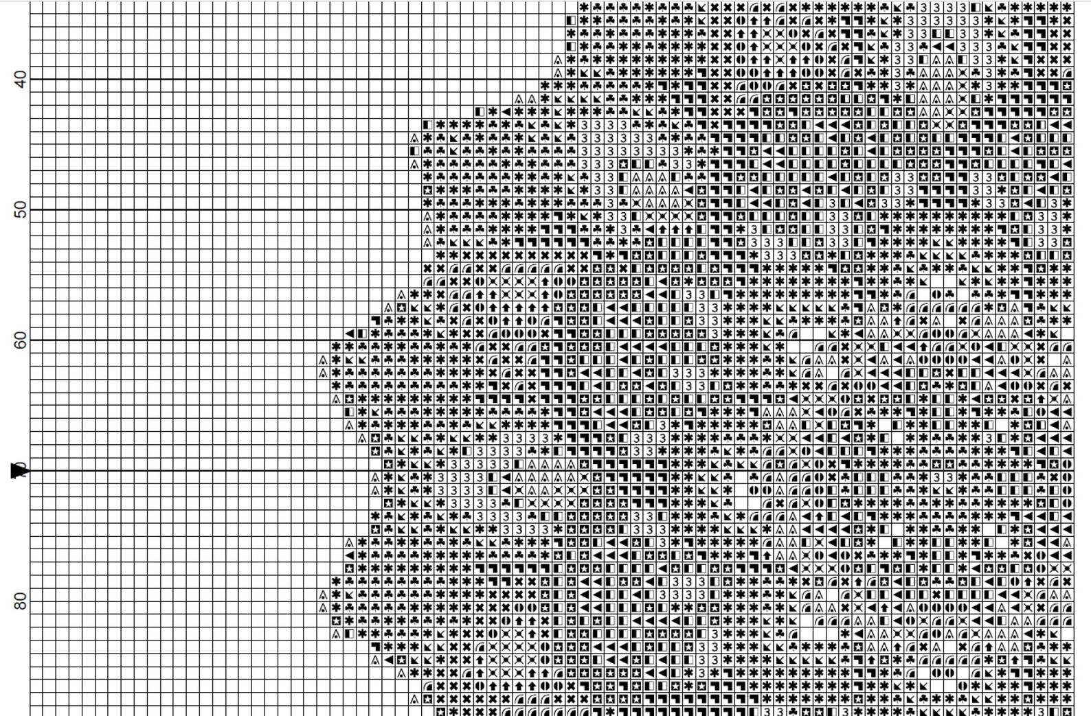 Point de croix mandala, grille point de croix mandala, point de croix ...