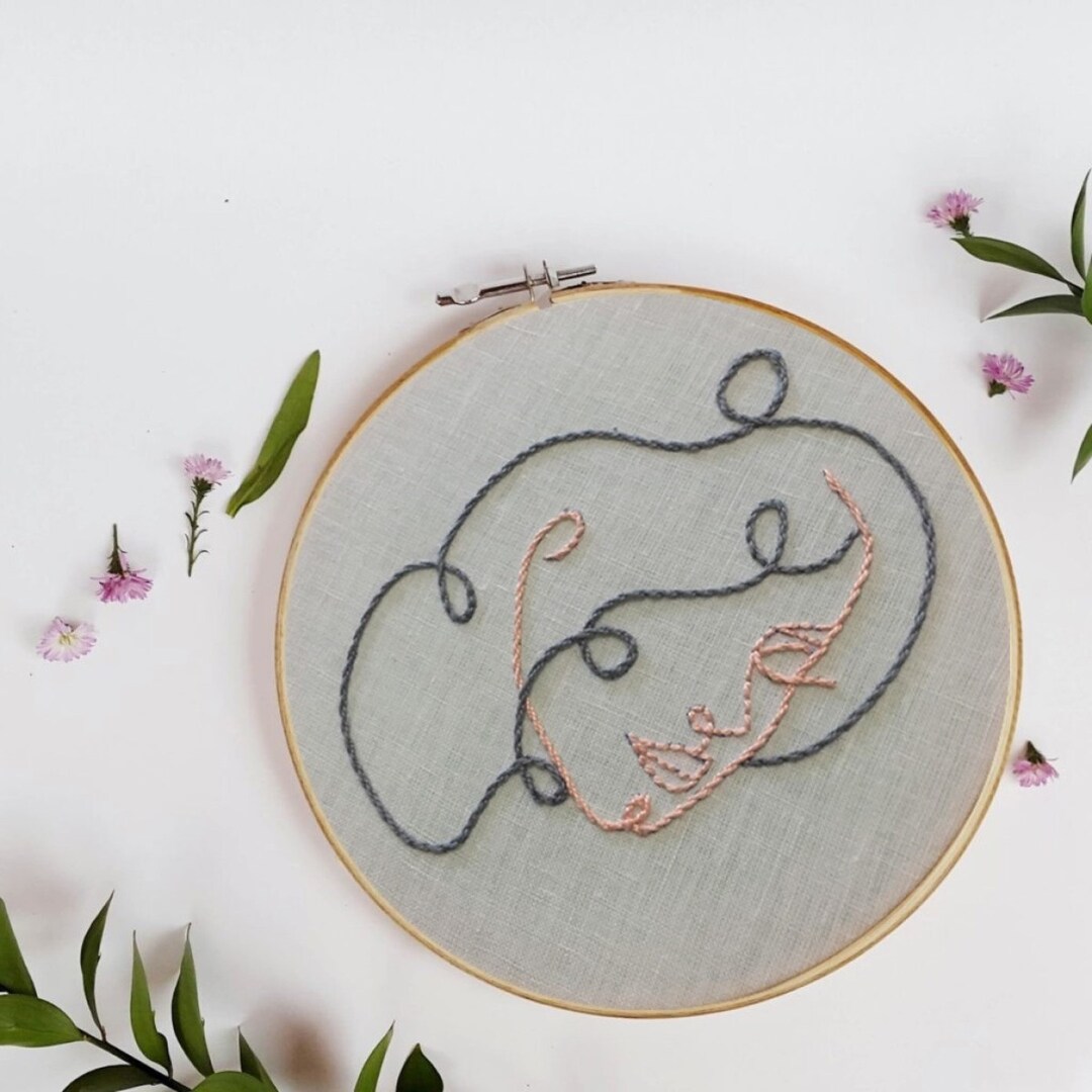 Woman Embroidery Pattern, Modern Embroidery Tutorial, Modern Embroidery ...
