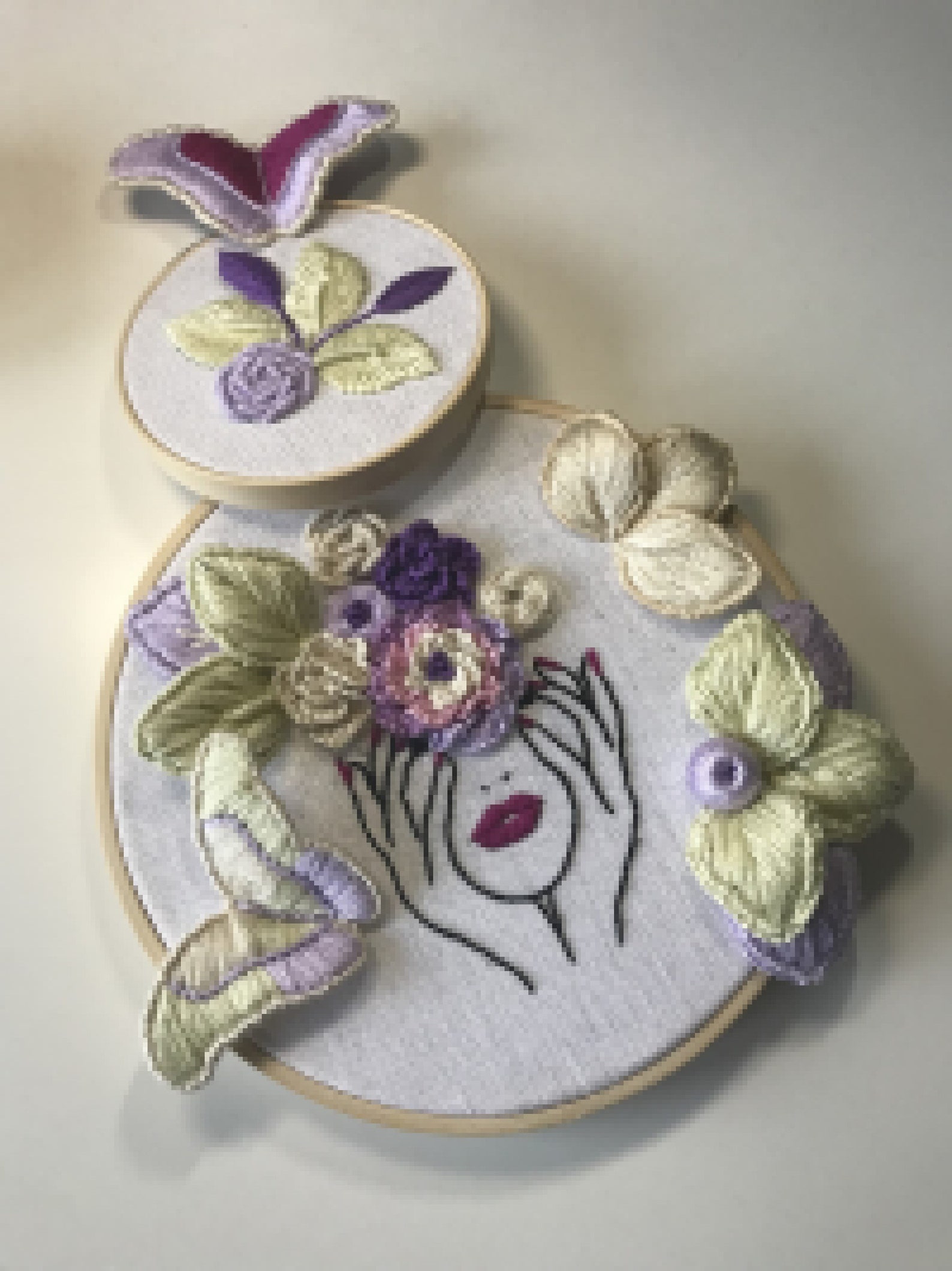 Stumpwork Embroidery Pattern Instant Download Pdf, Leaves and ...