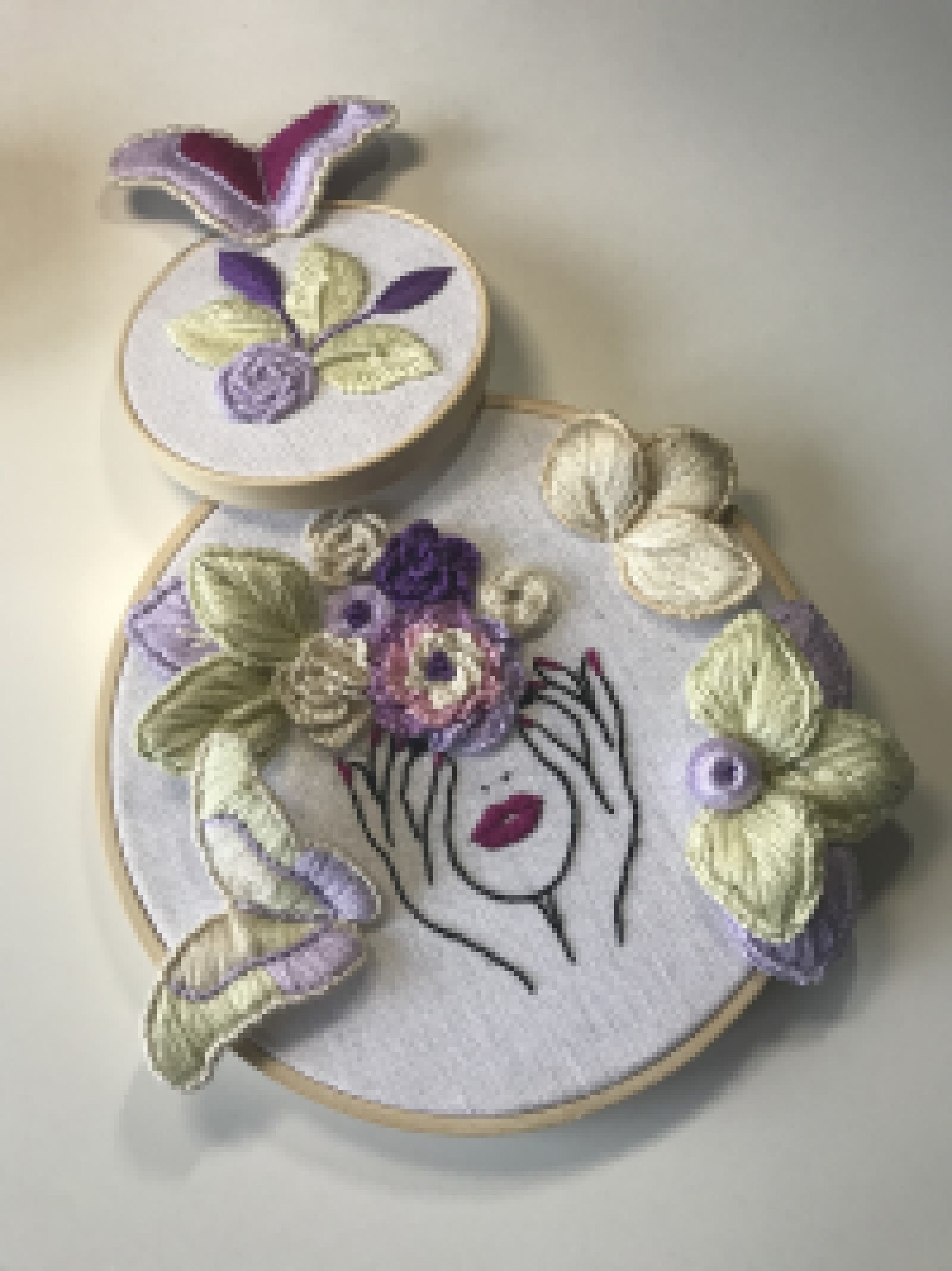 Stumpwork Embroidery Pattern Instant Download Pdf, Leaves and ...