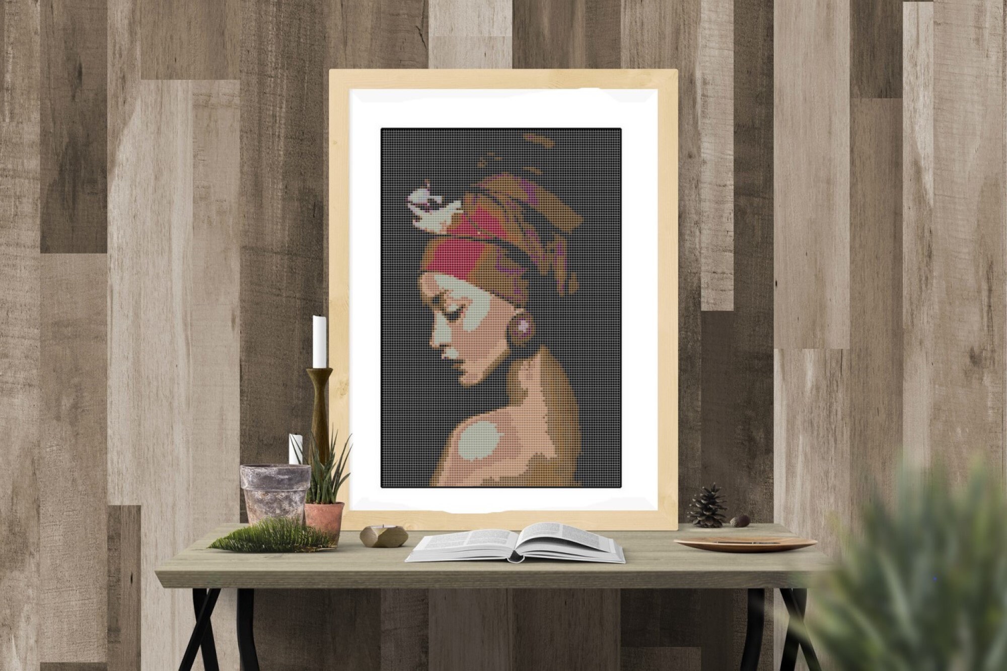 Point de croix femme moderne, grille point de croix , femme d'Afrique ...