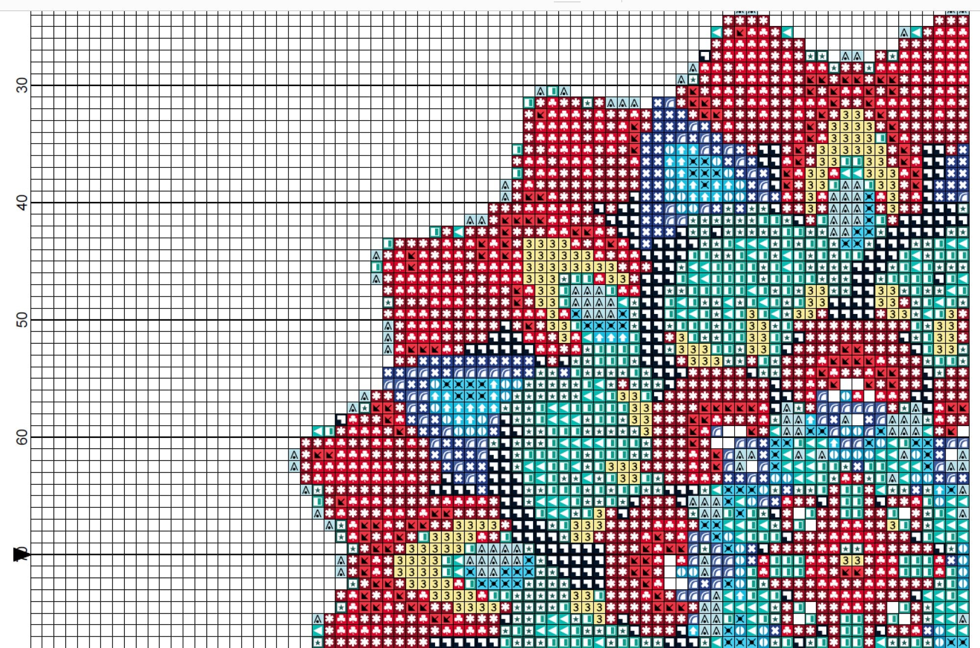 Point de croix mandala, grille point de croix mandala, point de croix ...
