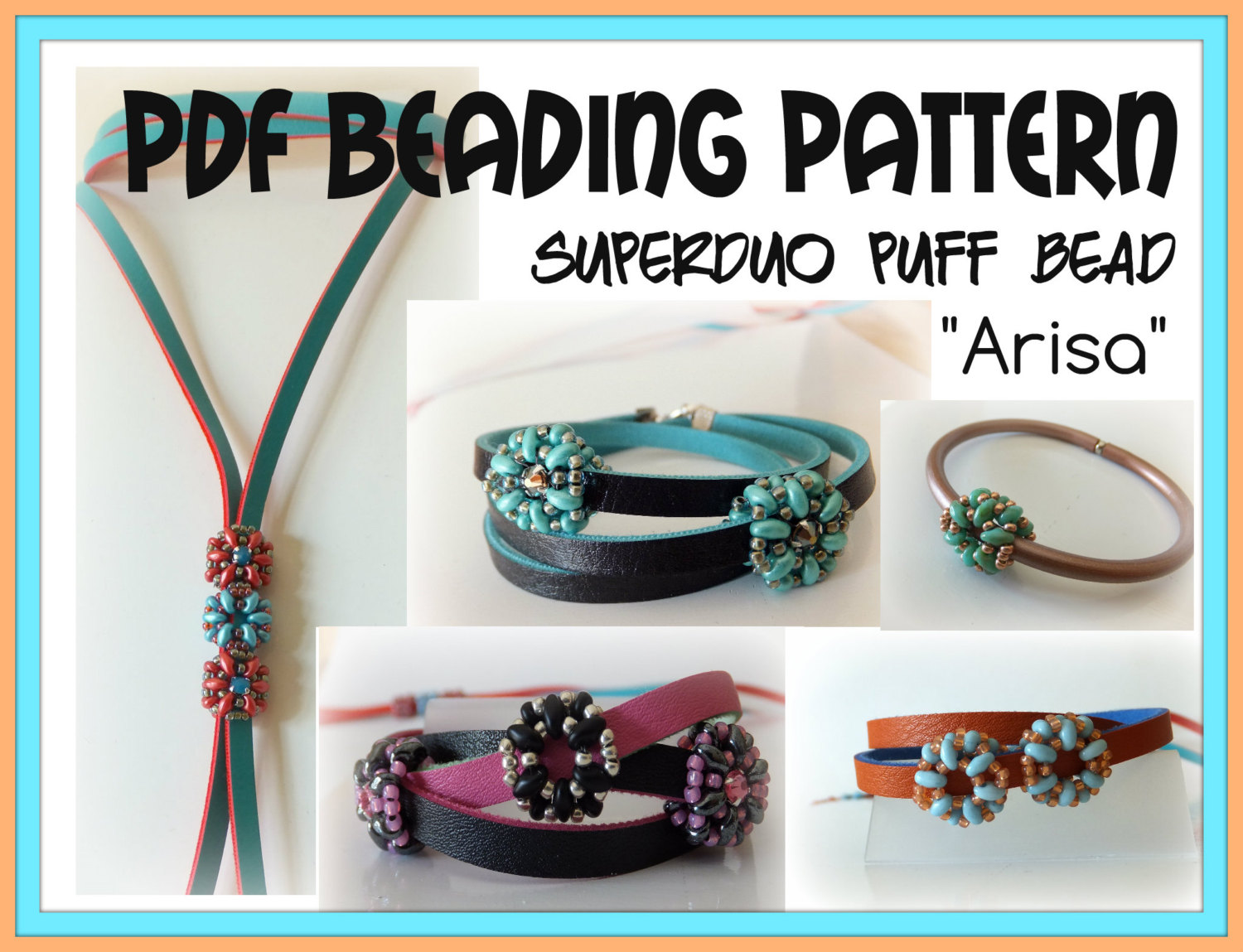Tutorial Puff Bead arisa Superduo or Twin Beads Pdf Beading Pattern ...