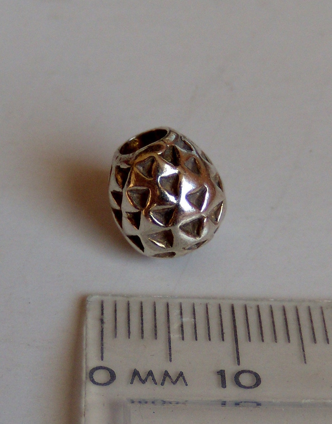 STERLING SILVER Bead SALE % Pine Cone Handmade Genuine Sterling Solid ...