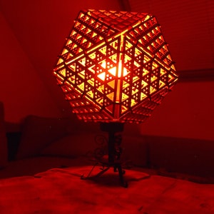 Wooden Smart LED Lamp Sacred Geometry midnight Triangle - Etsy