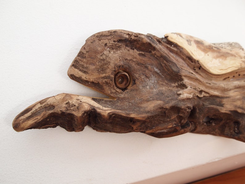 Wooden Stale Fish Statue From Driftwood - Unique Handmade Driftwood ...