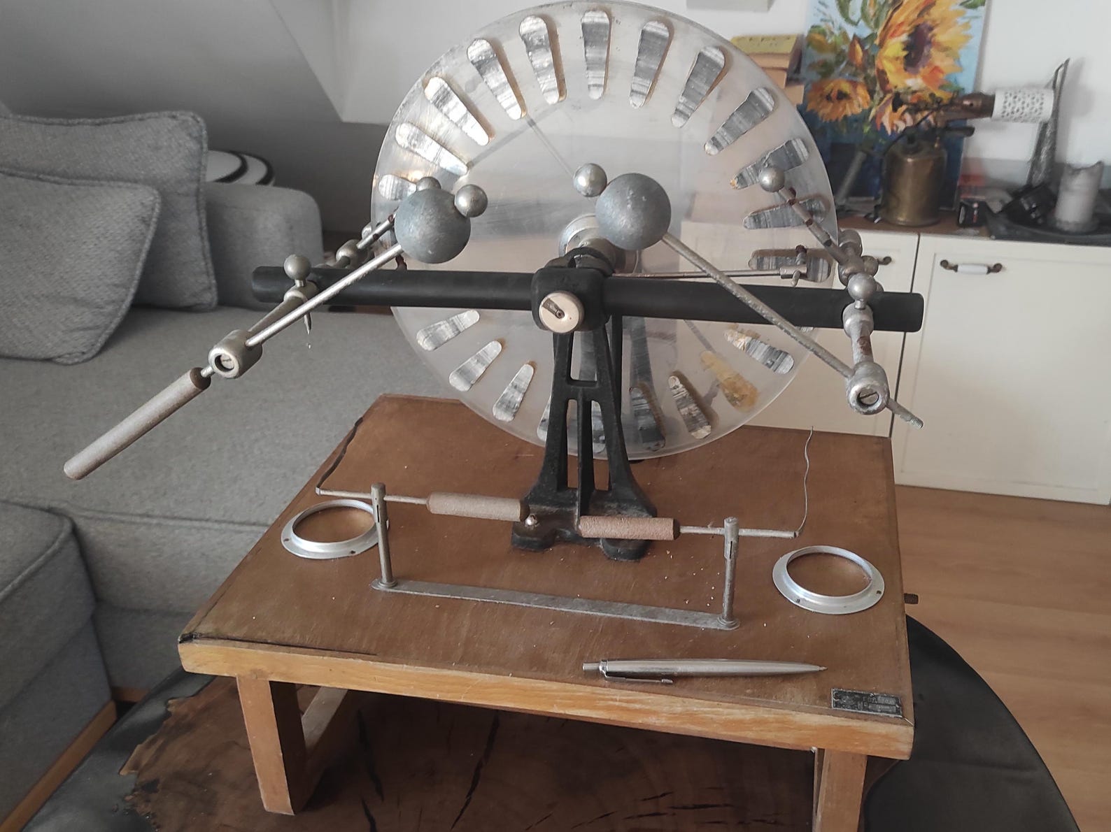 Wimshurst Influence Machine: Original Vintage Educational Science ...
