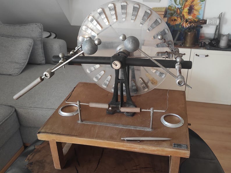 Wimshurst Influence Machine: Original Vintage Educational Science ...