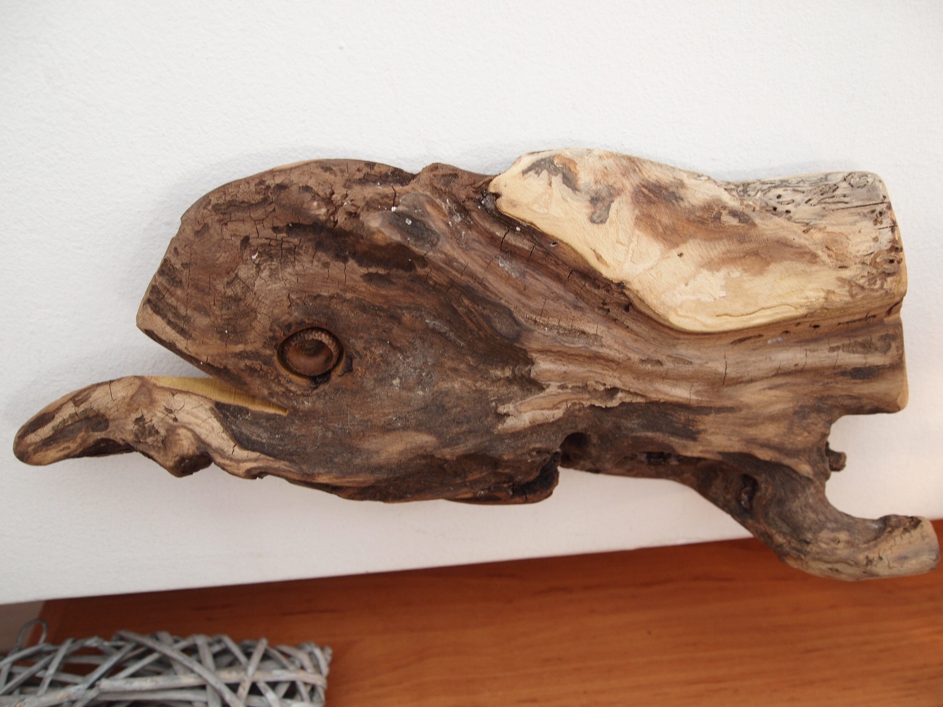 Wooden Stale Fish Statue From Driftwood - Unique Handmade Driftwood ...