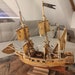 Very Rear Antique Handmade Sail Ship Vintage Wooden Model Sailboat ...
