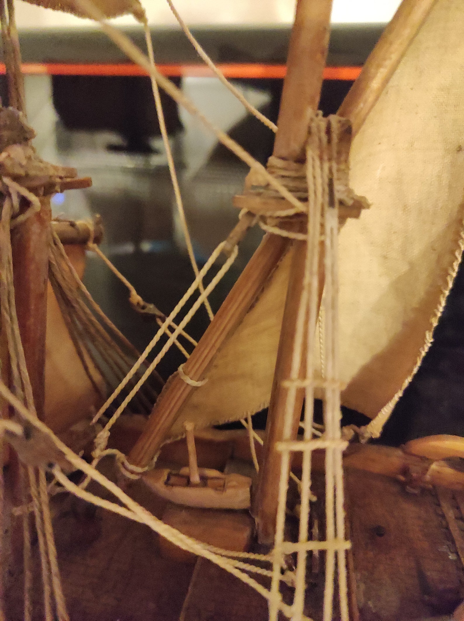Very Rear Antique Handmade Sail Ship Vintage Wooden Model Sailboat ...