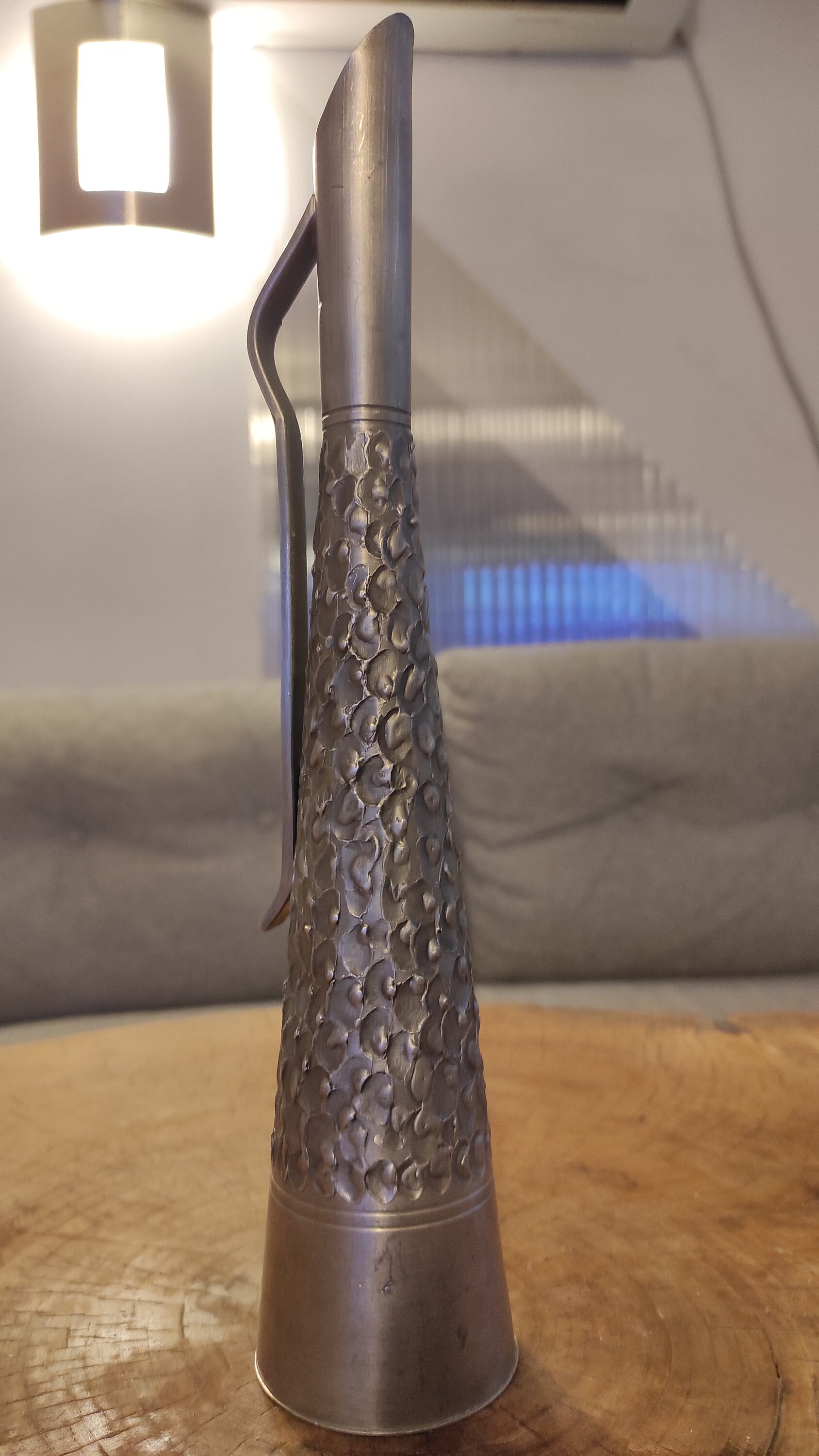 Vintage Rare Perle Tinn Pewter Vase With Volumetric Bas-reliefs on the ...