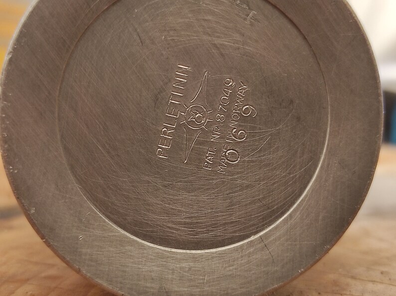 Vintage Rare Perle Tinn Pewter Vase With Volumetric Bas-reliefs on the ...