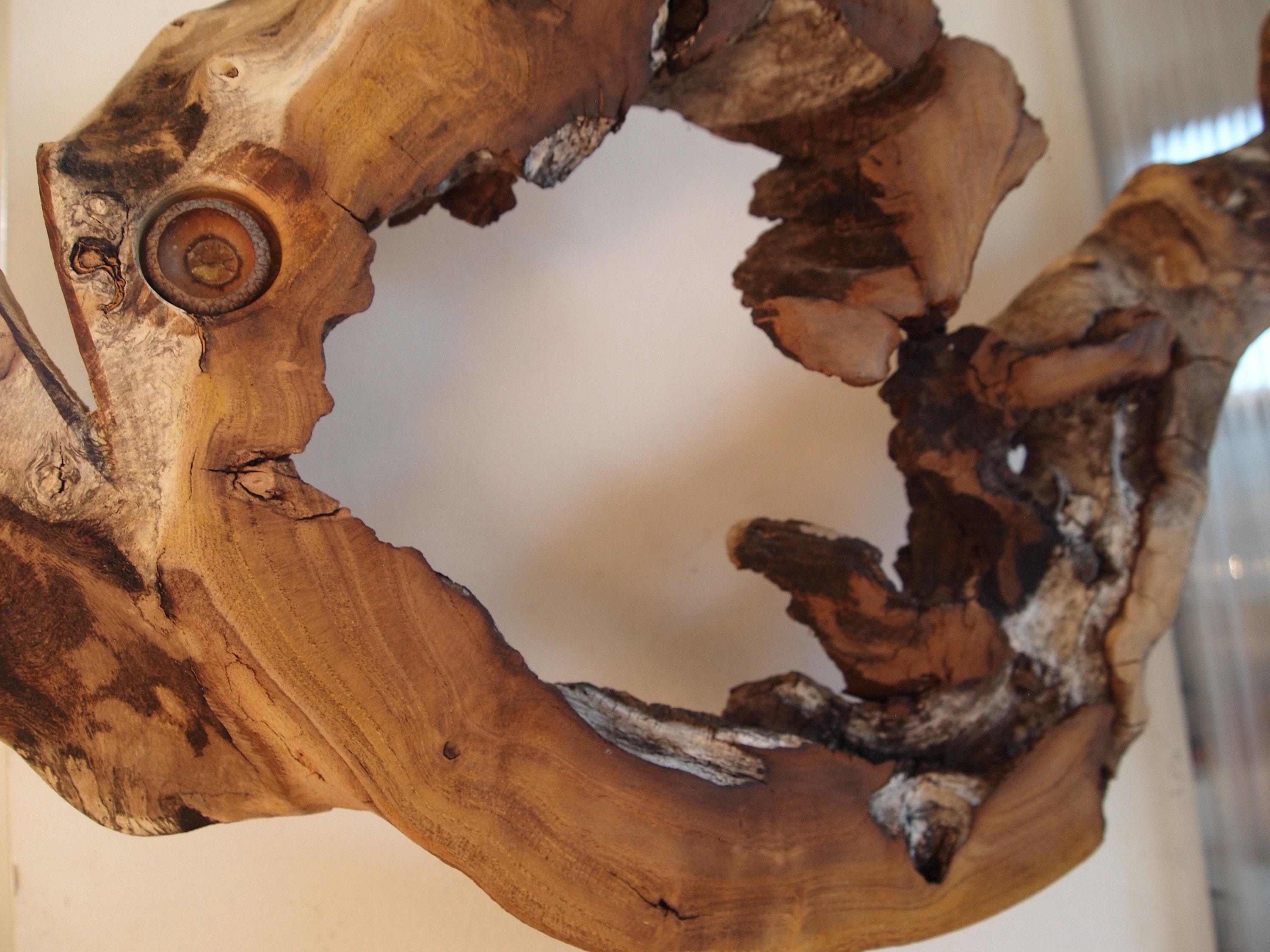 Unique Handmade Wood Sculpture Decoration Wall Art - Wooden Hollow Fish ...