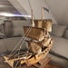 Very Rear Antique Handmade Sail Ship Vintage Wooden Model Sailboat ...
