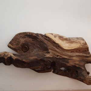 Wooden Stale Fish Statue From Driftwood - Unique Handmade Driftwood ...