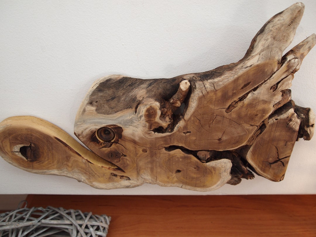 Wooden Wattle Fish Statue From Driftwood - Unique Handmade Driftwood ...