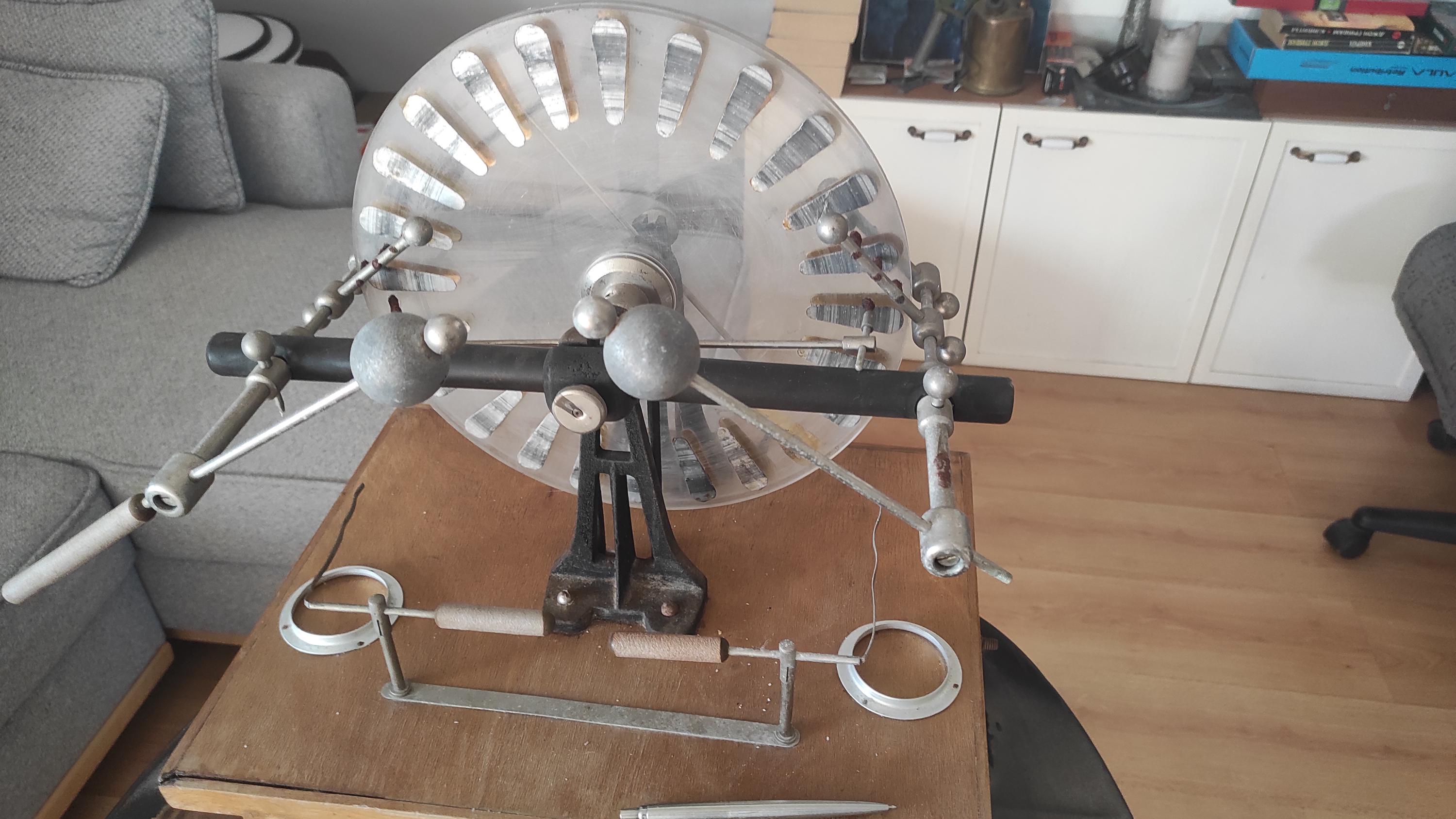 Wimshurst Influence Machine: Original Vintage Educational Science ...