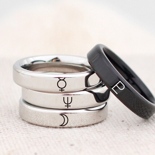 Planet Sign Ring Astrological Planet Jewelry - Etsy