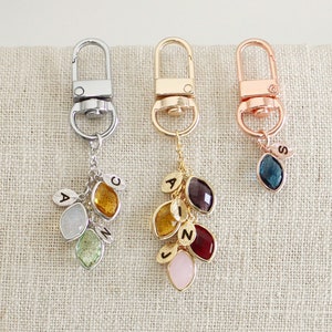 Keychain, Keychain Personalized, Birthstone Keychain, Custom Keychain ...