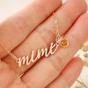 Dainty Mimi Necklace in Sterling Silver, Gold, Mimi Necklace, Gift for ...