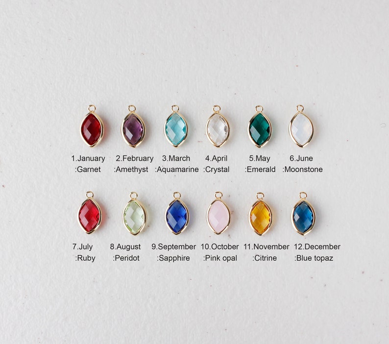 Birthstone Charm Add on Birthstone Personalized Birthstone - Etsy