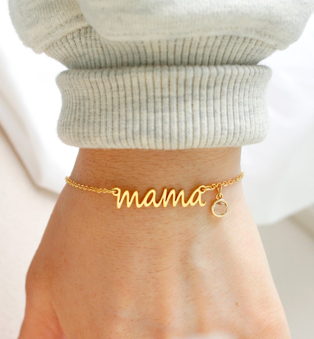 Mama Bracelet • Birthstone Bracelet for Mom • Mother's Day Gift • Mama ...