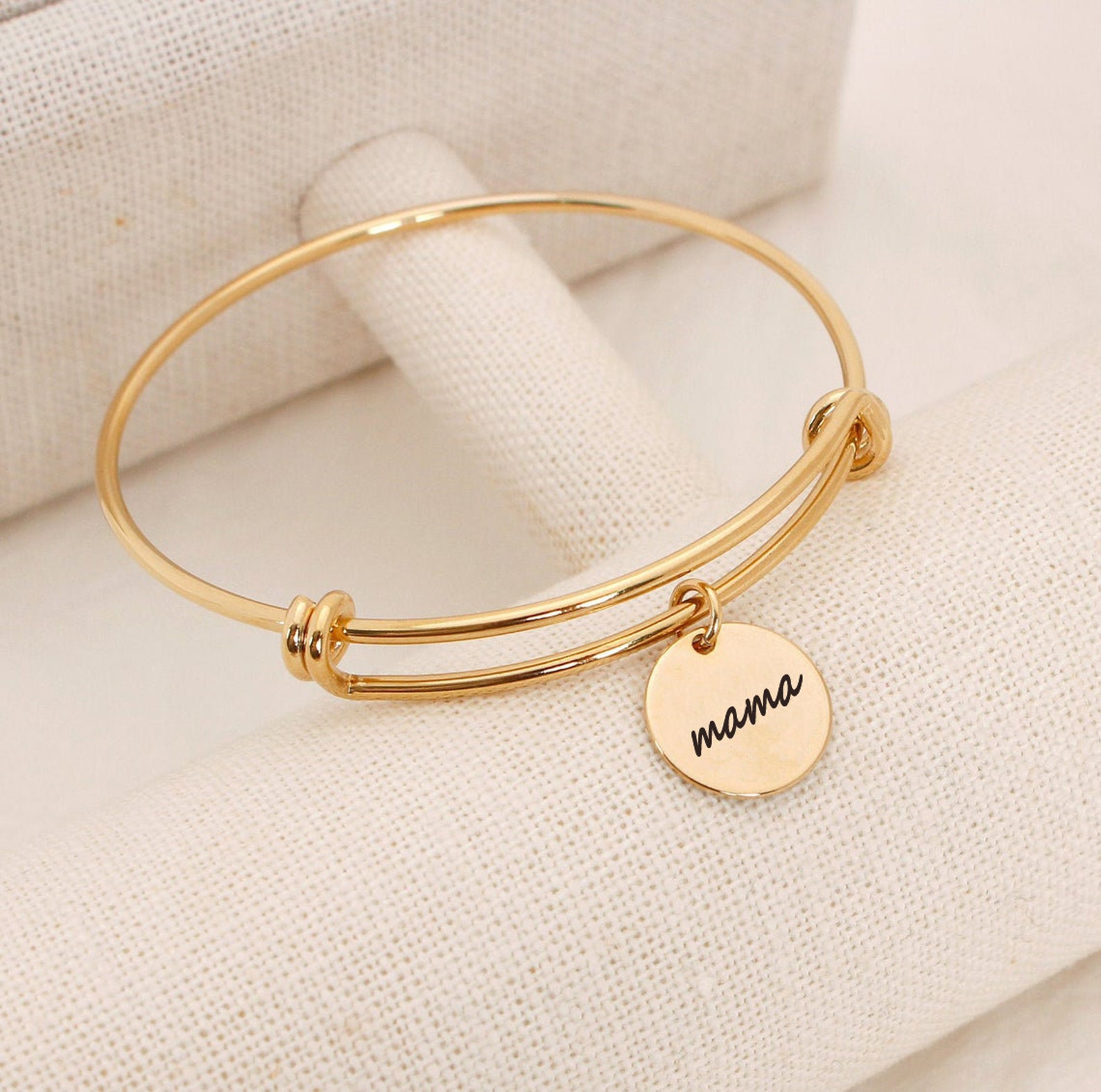 Mama Bracelet Personalized Mothers Giftmama Coin Birthstone | Etsy