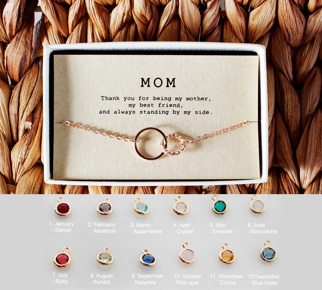 Mom Necklace • Mom's Birthstone Necklace • Mother's Day Gift ...
