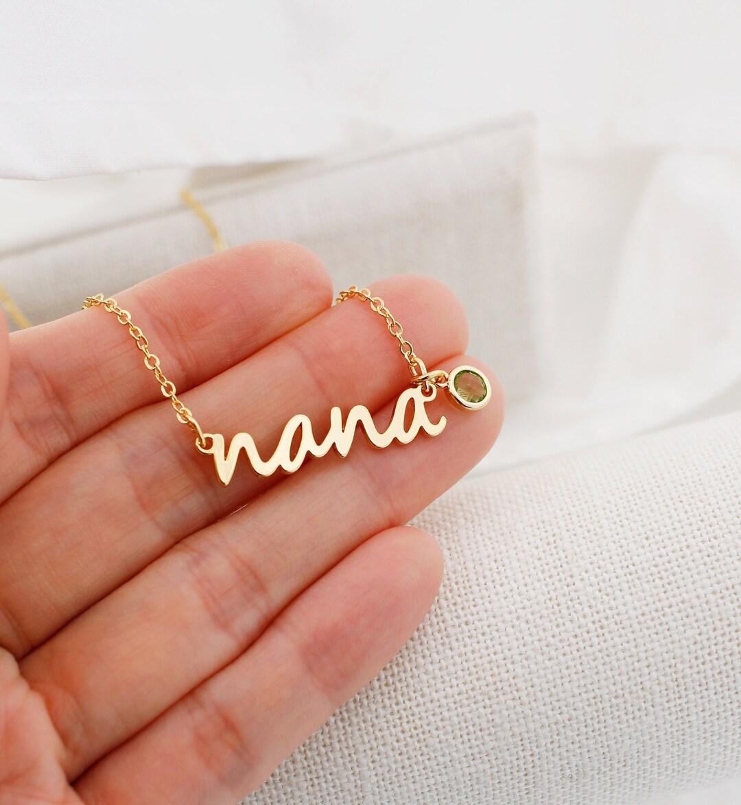 Nana Necklace • Birthstone Necklace for Grandma • Mother's Day Gift for ...