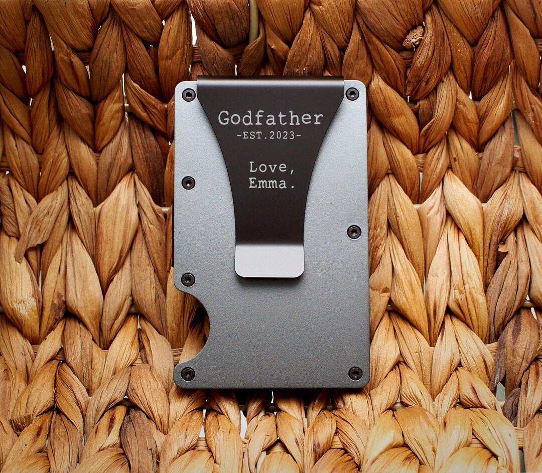 Personalized Godfather Gift, Wallet Money Clip for Godfather Gift ...
