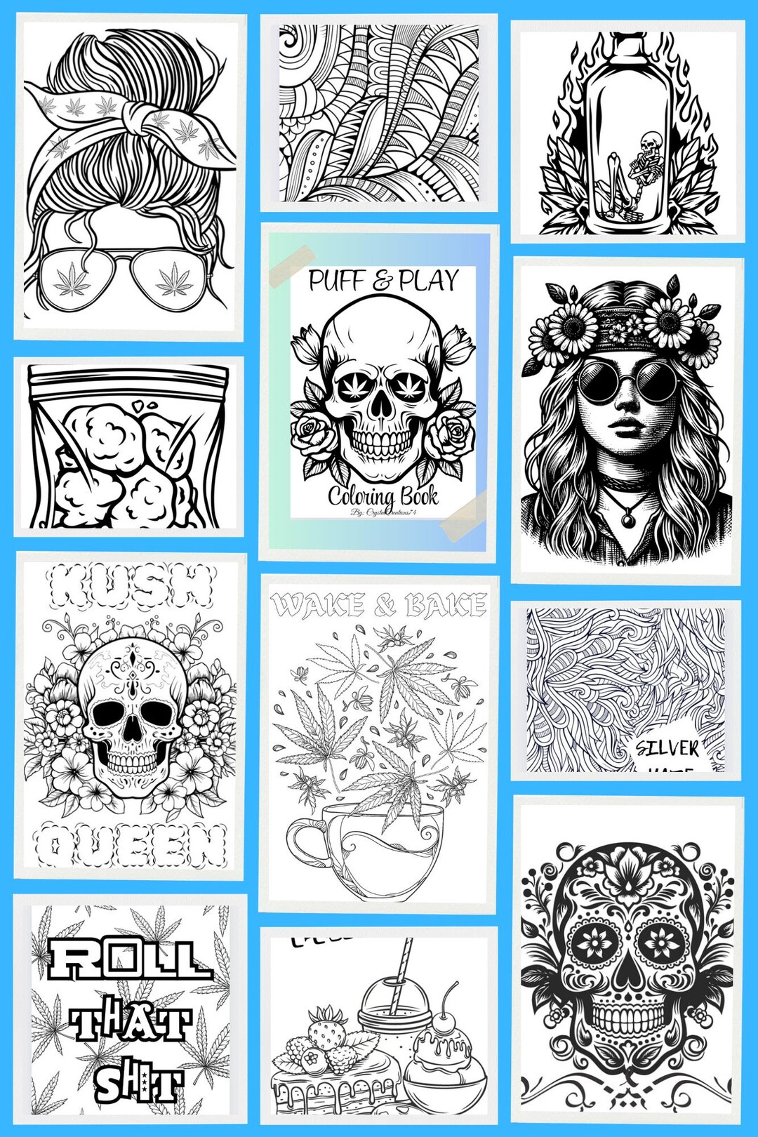 Marijuana Coloring Pages, Adult Coloring Pages, Printable Coloring ...