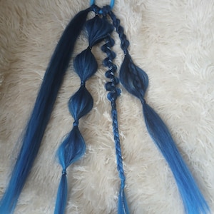 Navy Blue Cobalt Blue Ombre Festival Braids, Viking Braids, Boho Style ...