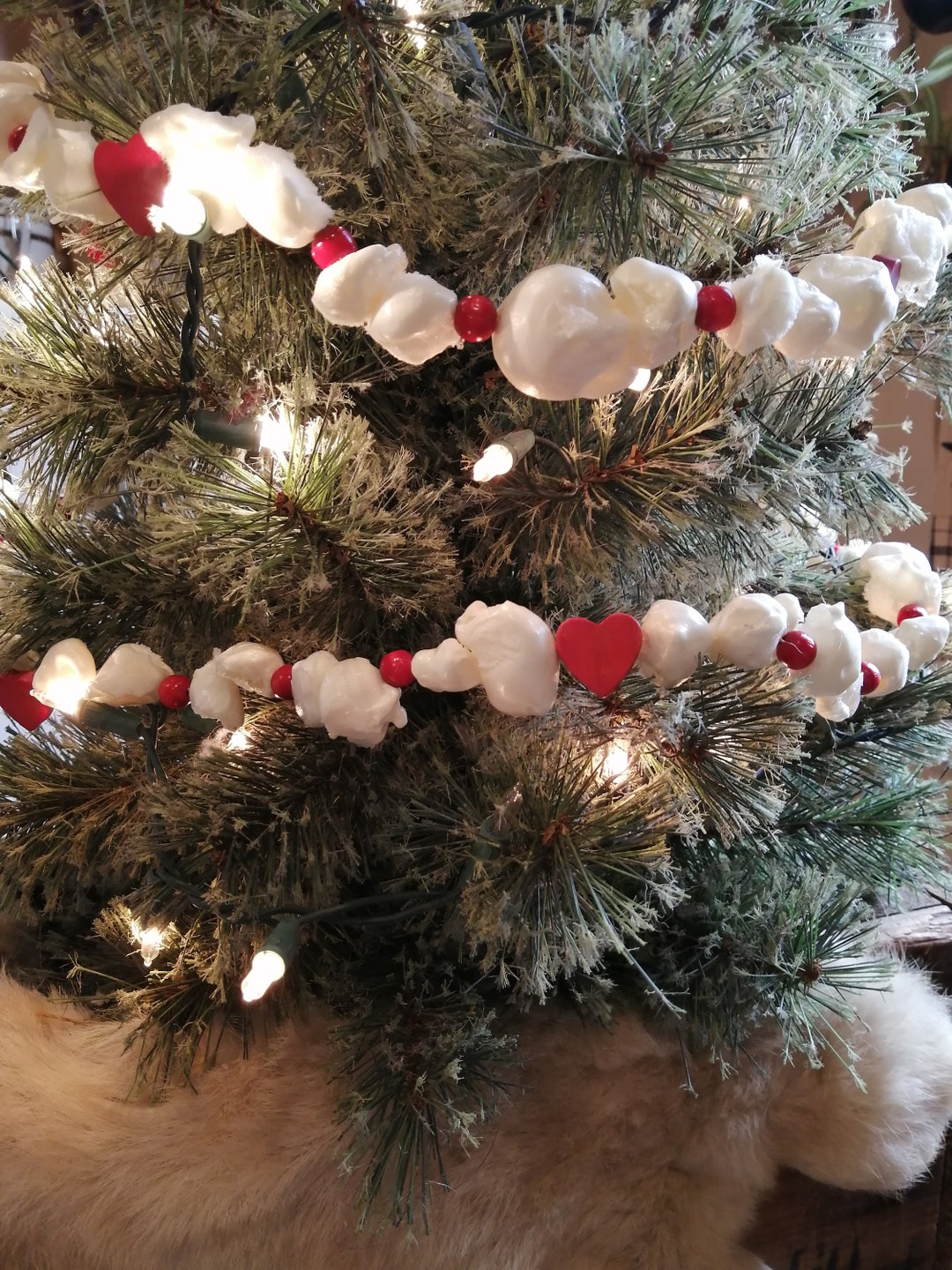 Faux Popcorn Garland, Christmas Garland, Christmas Tree Garland ...