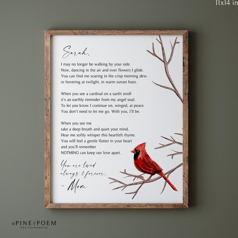 Cardinal Poem - Etsy