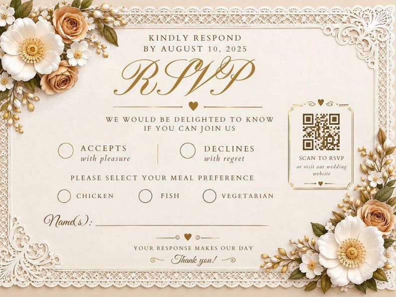 Wedding Invitation Template, Floral Canva Editable Wedding Suite, RSVP ...
