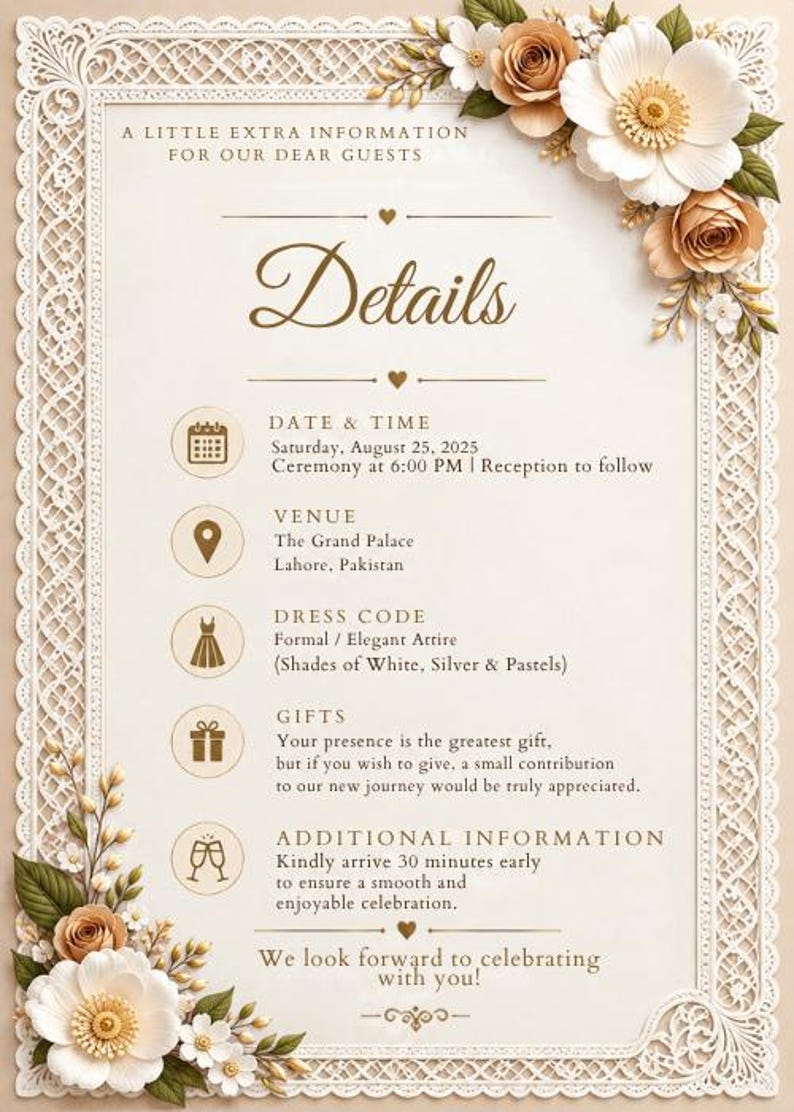 Wedding Invitation Template, Floral Canva Editable Wedding Suite, RSVP ...