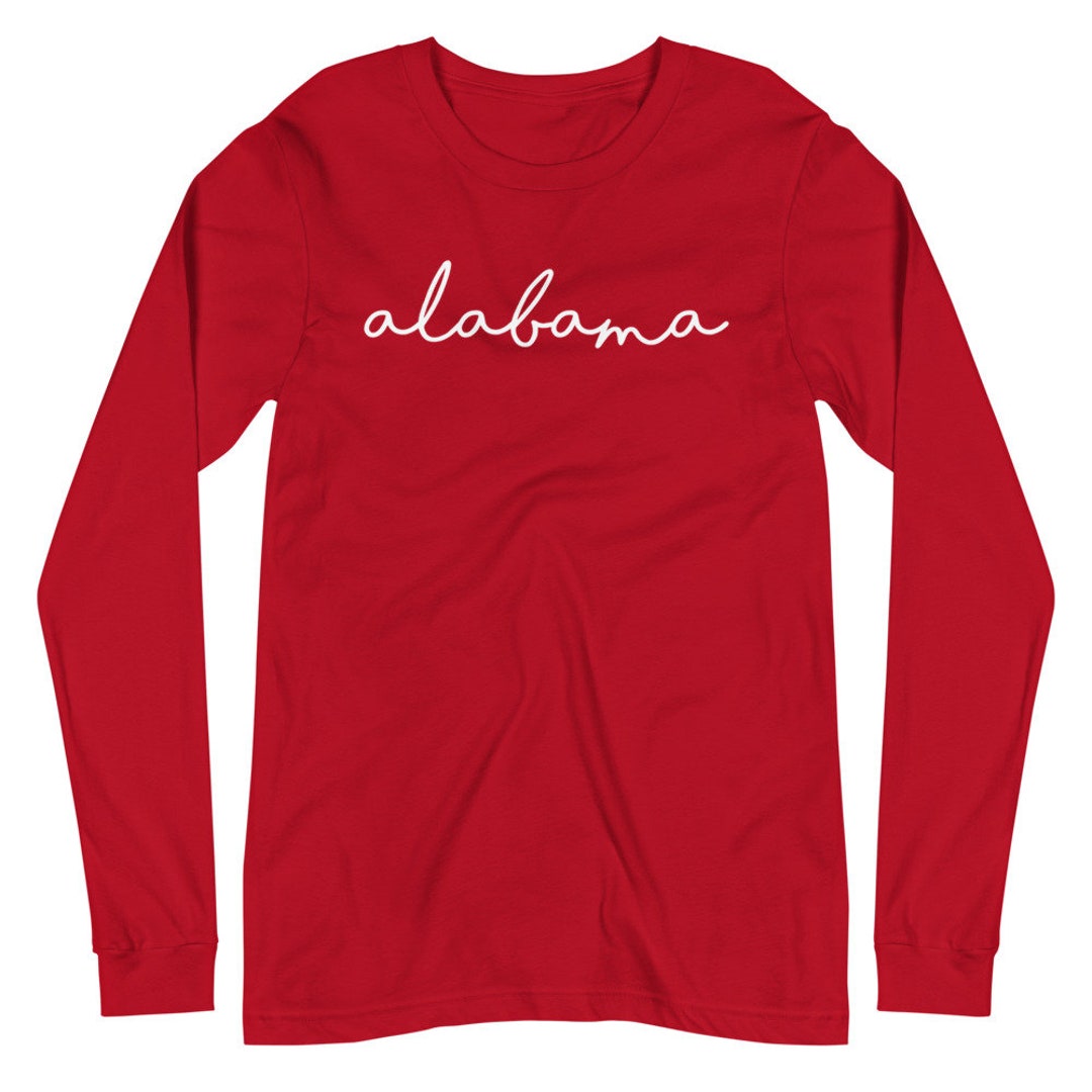Alabama Cursive State University Unisex Long Sleeve Tee - Etsy