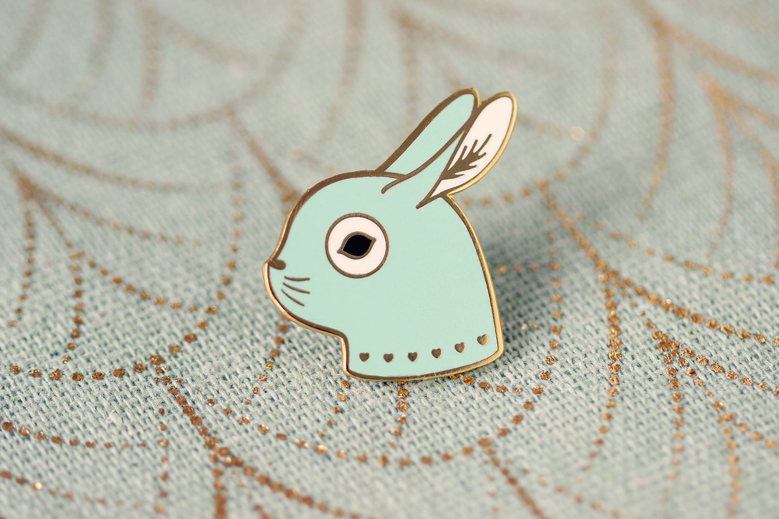 Set of two cute pins in gold metal and resin baby pink goat | Etsy