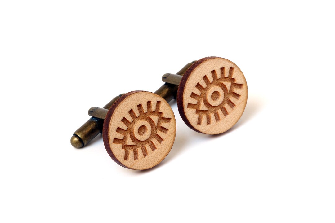 Evil Eye Cufflinks Made of Lasercut Wood Tattoo Wedding - Etsy