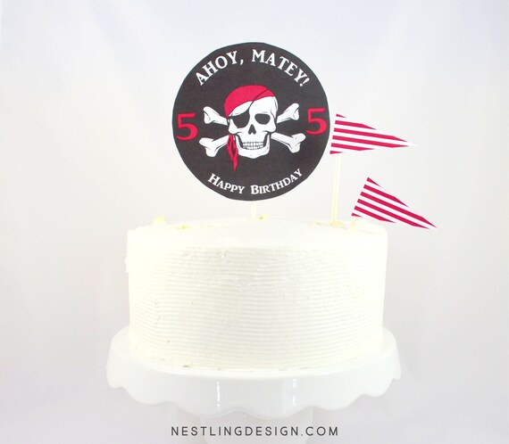 Pirate Cake Topper / Printable Cake Topper / Centerpiece / Pirate ...