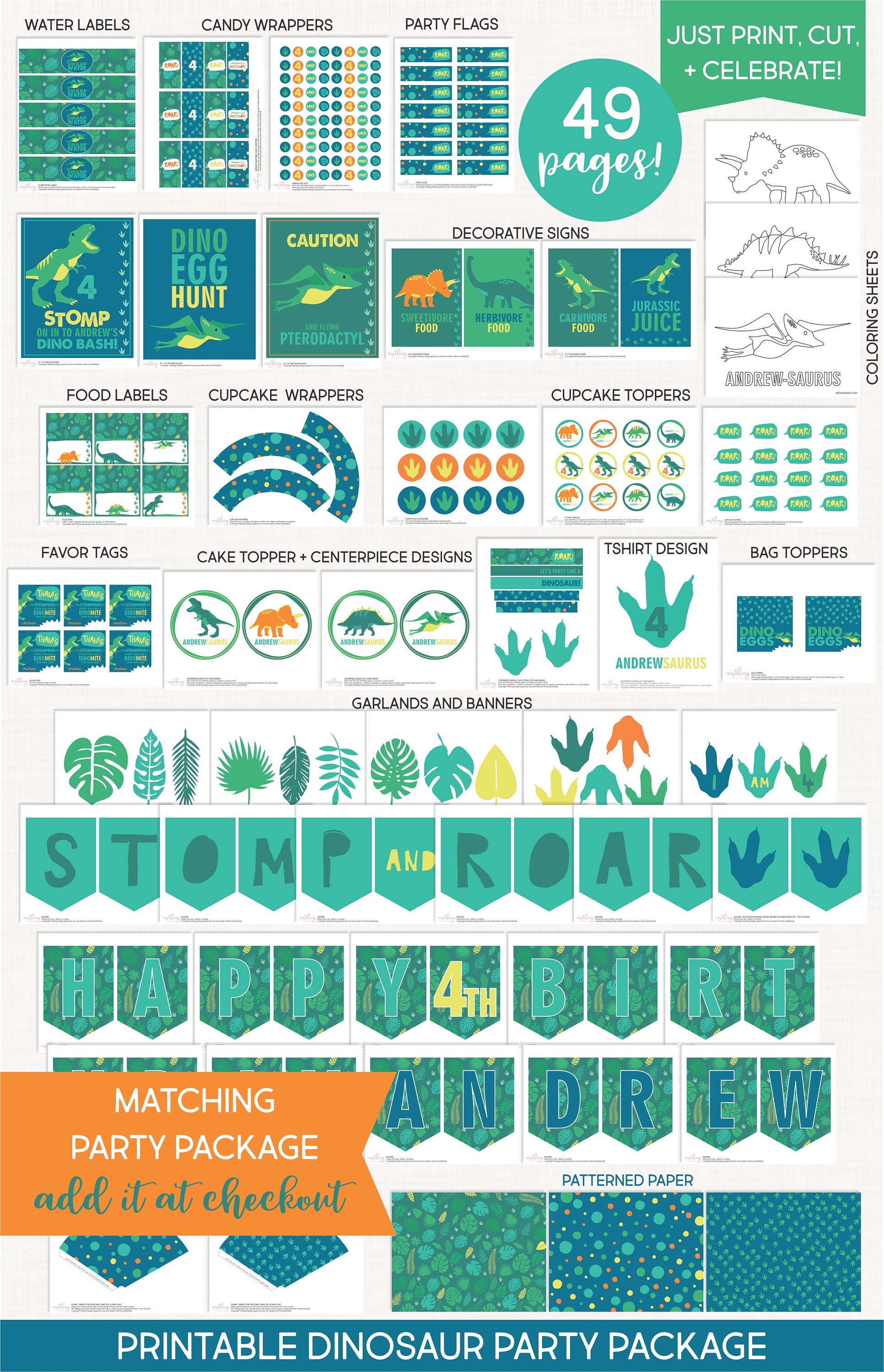 Dinosaur Birthday Invitation Dinosaur Invitation Dinosaur | Etsy