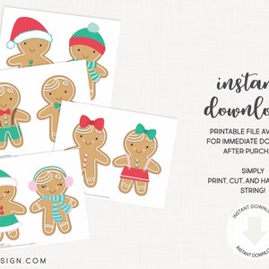 Gingerbread Man Garland Gingerbread Decorations Christmas Banner ...