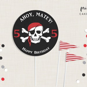Pirate Cake Topper / Printable Cake Topper / Centerpiece / Pirate ...