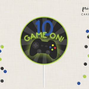 Gaming Party Cake Topper / Printable Cake Topper / Centerpiece / Gamer ...