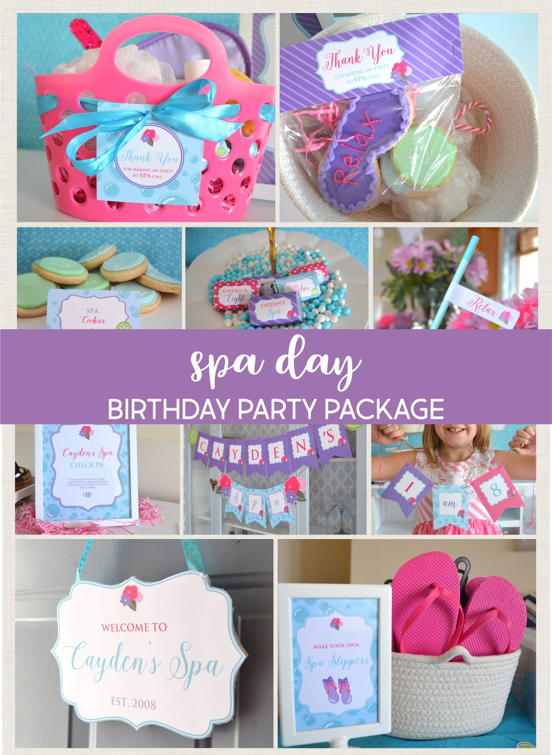 Spa Birthday Party Decorations | Spa Party for Girls | Spa Day Party ...