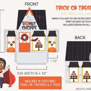 Haunted House Village | Printable Halloween Village Houses | Toy ...