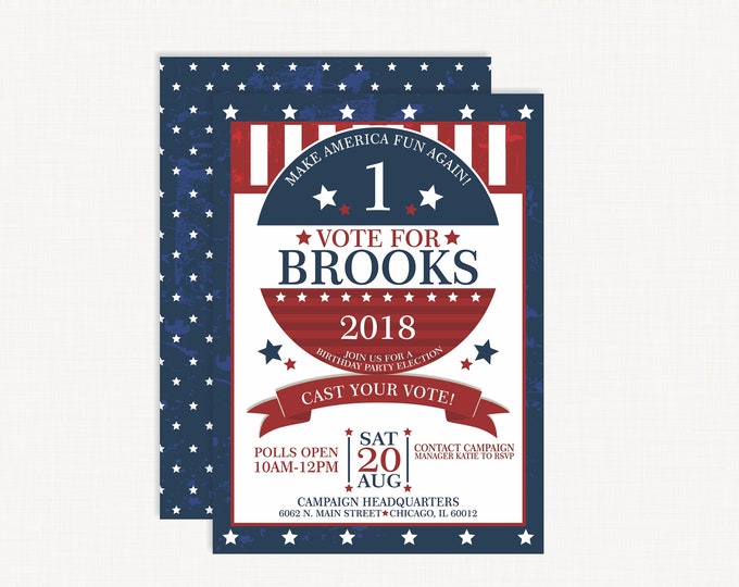 Election Invitation Patriotic Invitation President - Etsy