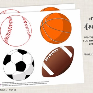 Sports Balls Garland | Sports Party | Sports Birthday | Baseball ...