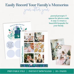 Christmas Keepsake Memory Book | Printable Christmas Journal | Digital ...